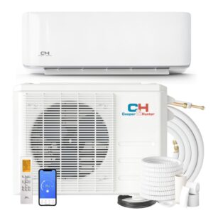 cooper & hunter 12,000 btu, 115v mini split ac/heating system sophia series 21.5 seer with 16ft installation kit