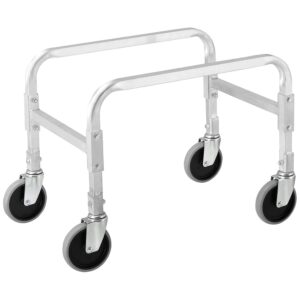 global industrial nsf aluminum lug cart, 1 tote capacity, all welded, 23"l x 15-1/2"w x 19"h