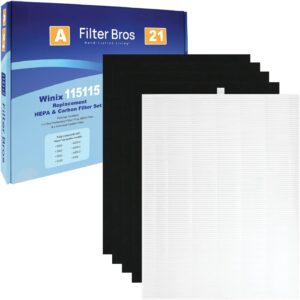 filter bros 115115 replacement hepa filter a fits winix plasmawave 5500-2 5300-2