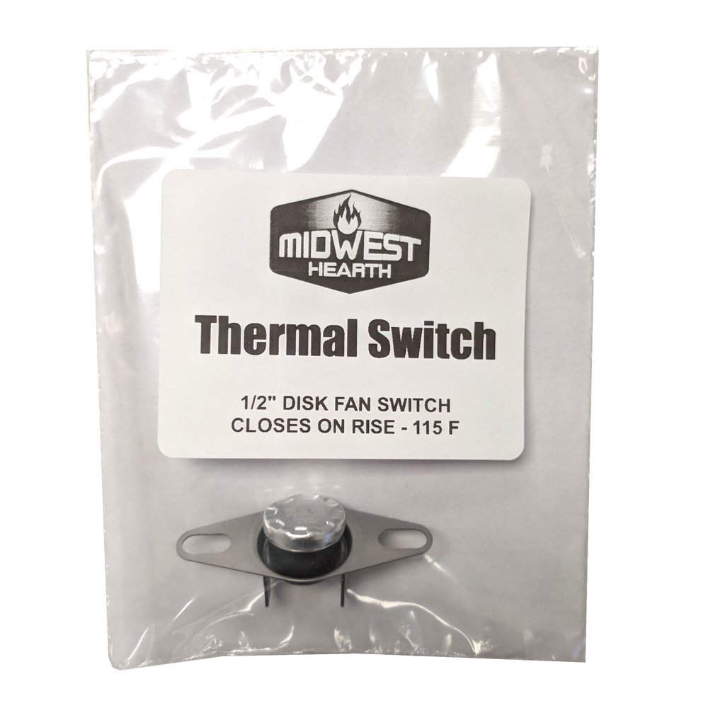 Midwest Hearth Thermal Fan Switch for Fireplace Blower (115 Degree ON, 90 Degree OFF)