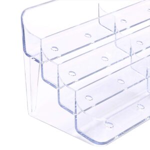 Hipiwe 2pcs 8 Pockets Acrylic Business Card Holder Stand Clear Desktop Countertop Acrylic Index Card Filling Display