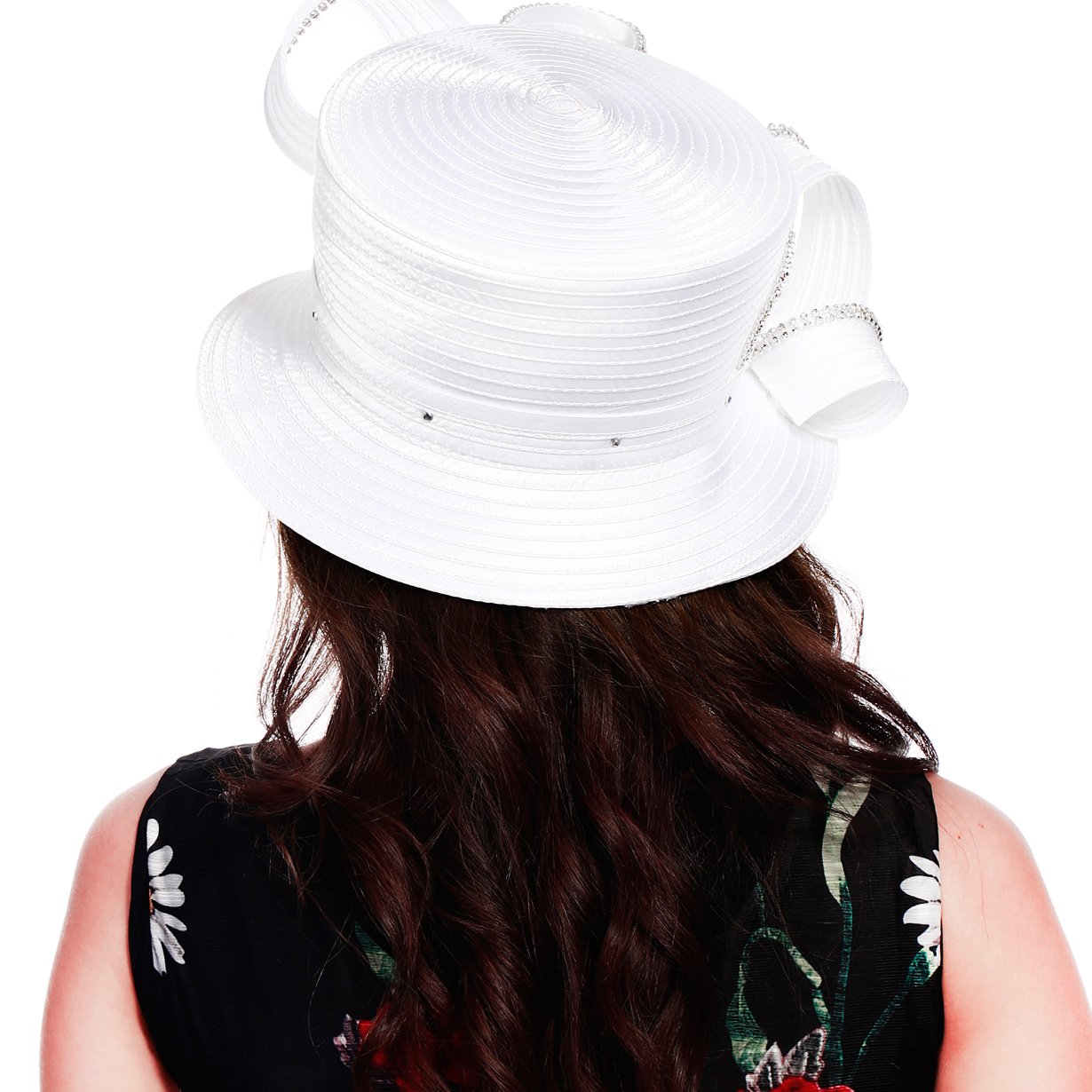 FORBUSITE Church Hats for Women Derby Tea Party Dress Hat for Ladies Kentucky Bucket Hats