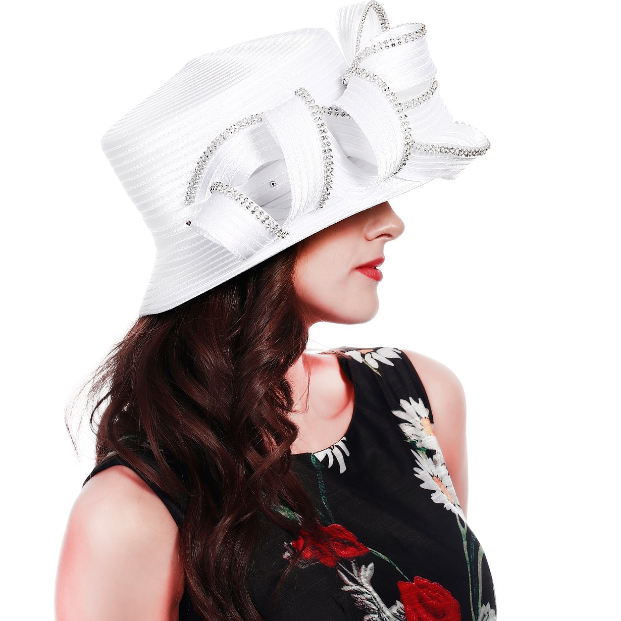 FORBUSITE Church Hats for Women Derby Tea Party Dress Hat for Ladies Kentucky Bucket Hats