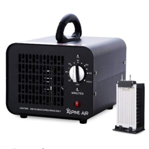 alpine air ozone generator 70, watts 6000mg/h high capacity ozone machine industrial grade ozone odor eliminator for cigarrete smoke, cooking smoke and any spaces such as cars, home, rooms, shops