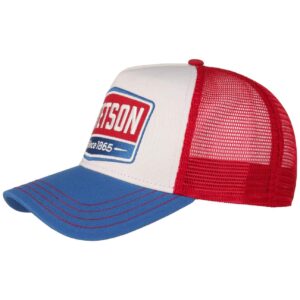 stetson highway trucker cap women/men blue-red one size