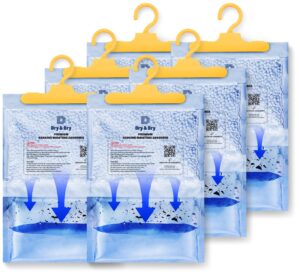 dry & dry 6 packs [net 7 oz/pack] moisture absorbers dehumidifiers for home dehumidifier for basement dehumidifiers for bedroom small dehumidifiers - dehumidifiers moisture absorbers