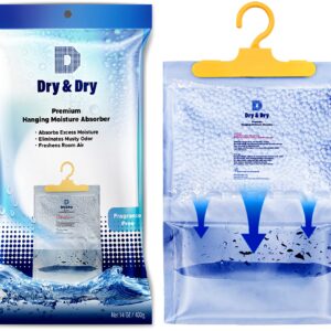 Dry & Dry 6 Packs [Net 7 Oz/Pack] Moisture Absorbers Dehumidifiers for Home Dehumidifier for Basement Dehumidifiers for Bedroom Small Dehumidifiers - Dehumidifiers Moisture Absorbers