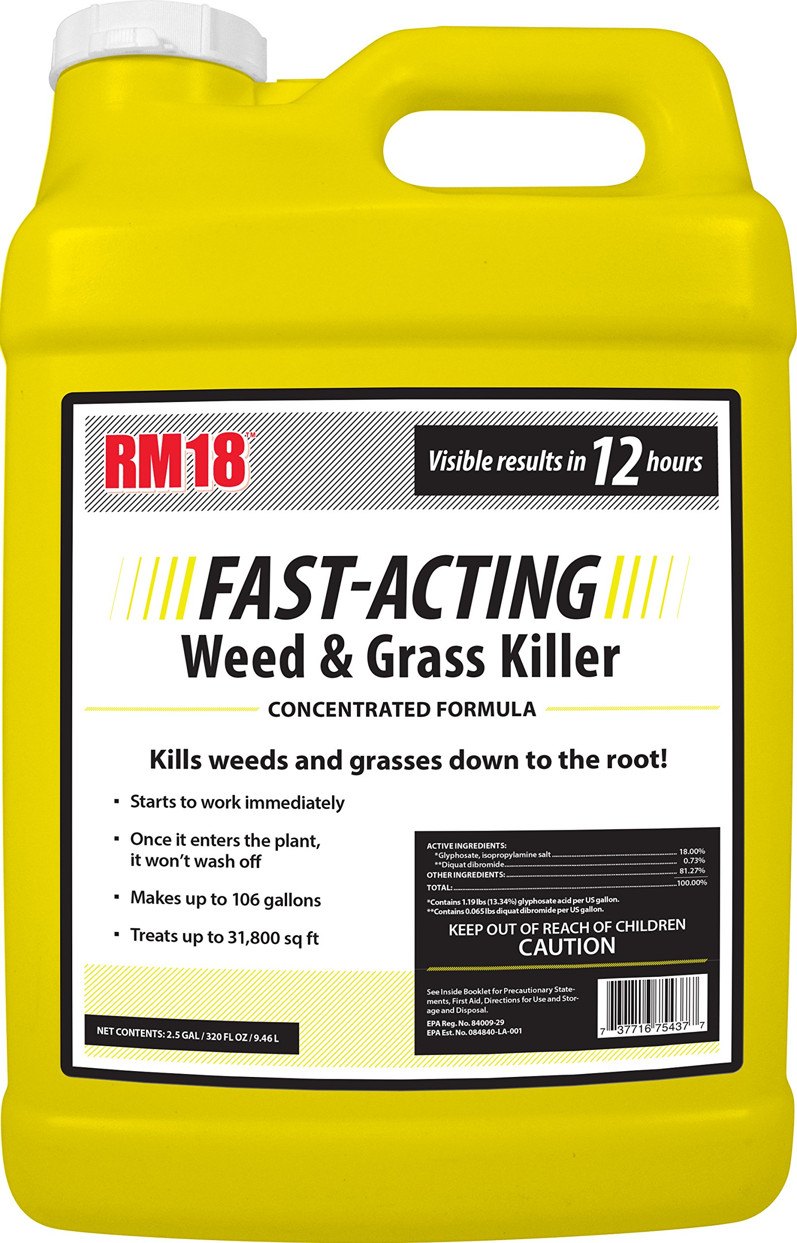 RM18 Fast-Acting Weed & Grass Killer Herbicide, 2.5-gallon