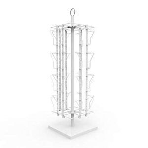 FixtureDisplays® Up to 9.9" Wide 16 Adjustable Pockets Display Rack, Greeting Post Card Christmas Holiday Spinning Rack Stand. Pocket Size: 4.5-9.9" Wide X 5.8" Tall, 16 Pockets. 11602-L-WHT