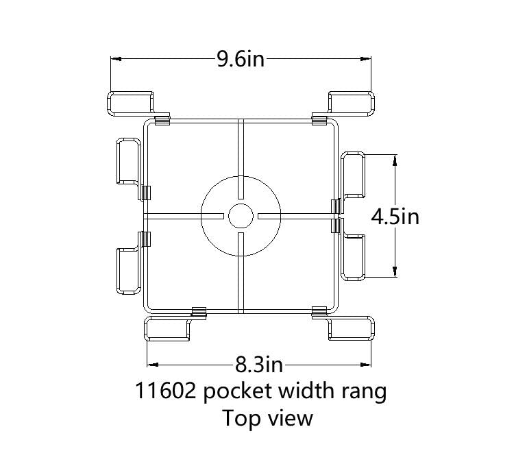 Up to 9.9" Wide 16 Adjustable Pockets Display Rack, Greeting Post Card Christmas Holiday Spinning Rack Stand. Pocket Size: 4.5-9.9" Wide X 5.8" Tall, 16 Pockets 11602-M-DOUBLE-BLK-NPF