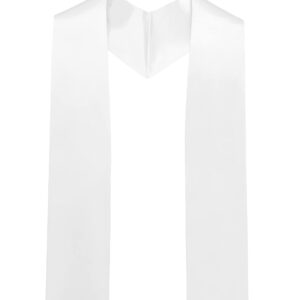 Happy Secret Adult Plain Graduation Stole 60" Long Shawl for Academic Commencements