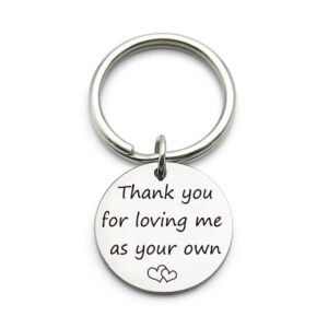 xgakwd step mom mother gift, thank you for loving me as your own, mom in law gifts idea for mothers day from husband daughter son kids