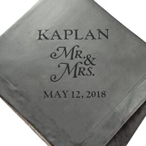 Custom Catch Personalized Unique Wedding Couple Gifts - Anniversary, Engagement Gift Blanket (Mr & Mrs)