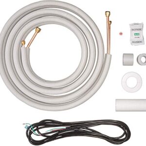 Senville 16 Ft. Insulated Copper Line Set for Mini Split Air Conditioner, 3/8" & 5/8" OD, White