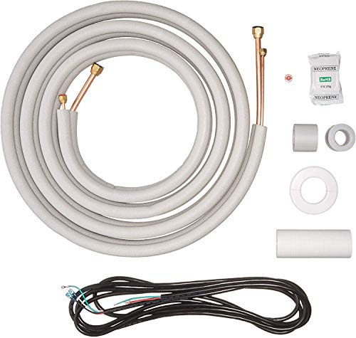 Senville 16 Ft. Insulated Copper Line Set for Mini Split Air Conditioner, 3/8" & 5/8" OD, White