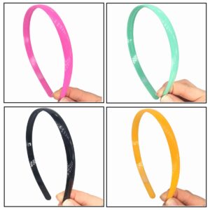 Yazon 13pcs 12mm Plastic Headbands for Girls Women Colorful Hair Headband with Teeth Thin Hair Bands