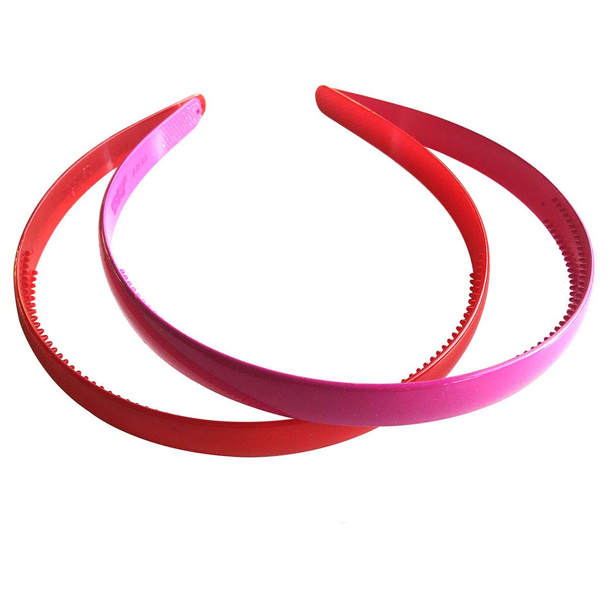 Yazon 13pcs 12mm Plastic Headbands for Girls Women Colorful Hair Headband with Teeth Thin Hair Bands