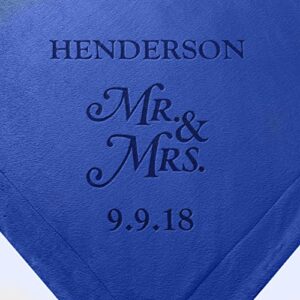 Custom Catch Personalized Unique Wedding Couple Gifts - Anniversary, Engagement Gift Blanket (Mr & Mrs)