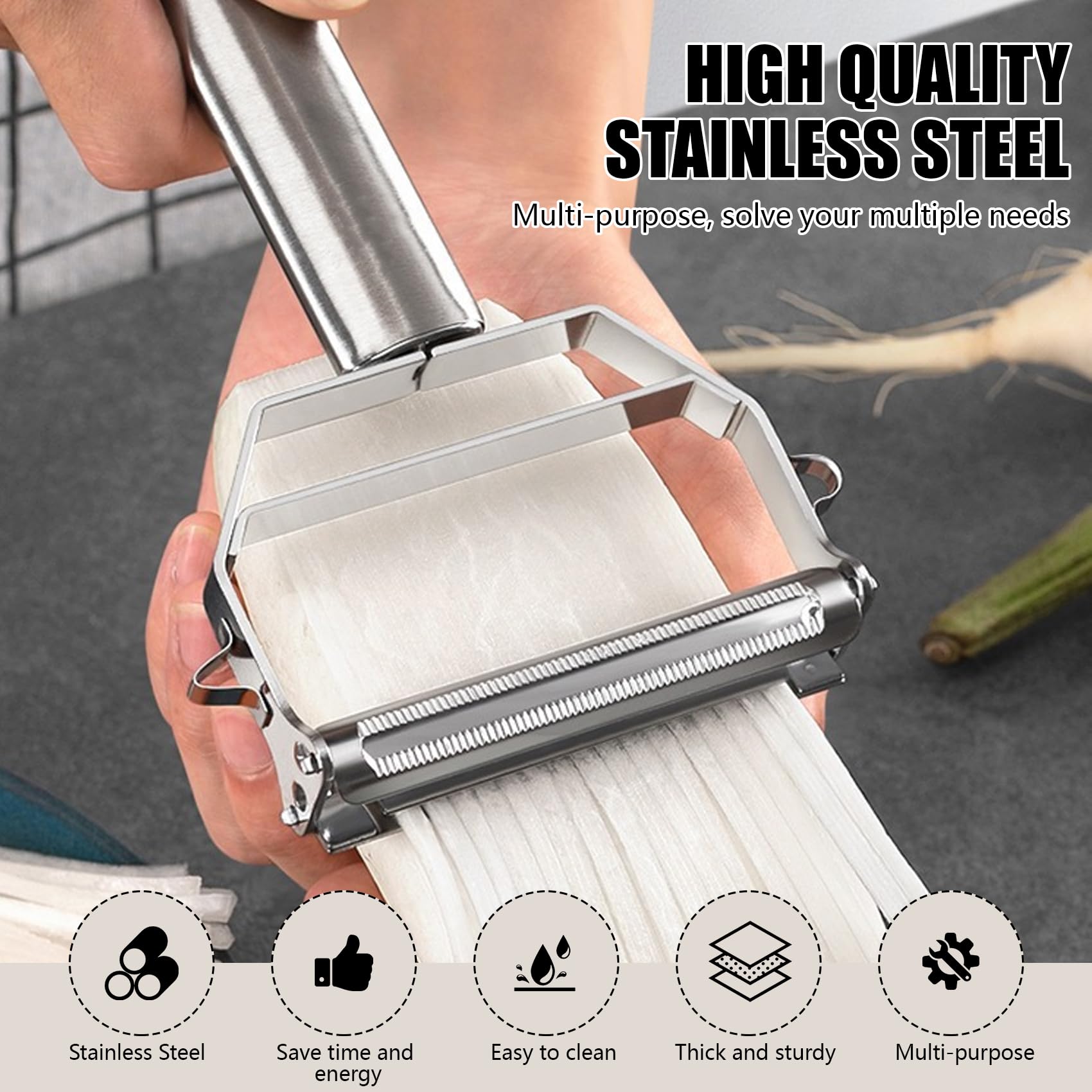 ReNext Multifunction Stainless Steel Julienne Peeler Vegetable Peeler Double Planing Grater Kitchen Accessories Cooking Tools