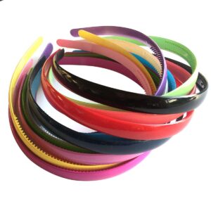 Yazon 13pcs 12mm Plastic Headbands for Girls Women Colorful Hair Headband with Teeth Thin Hair Bands