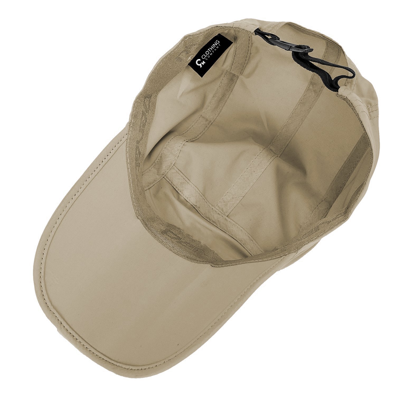 UPF 50+ Foldable Baseball Cap Sun Protection Quick Dry Portable Folding Hats for Men or Women, Khaki