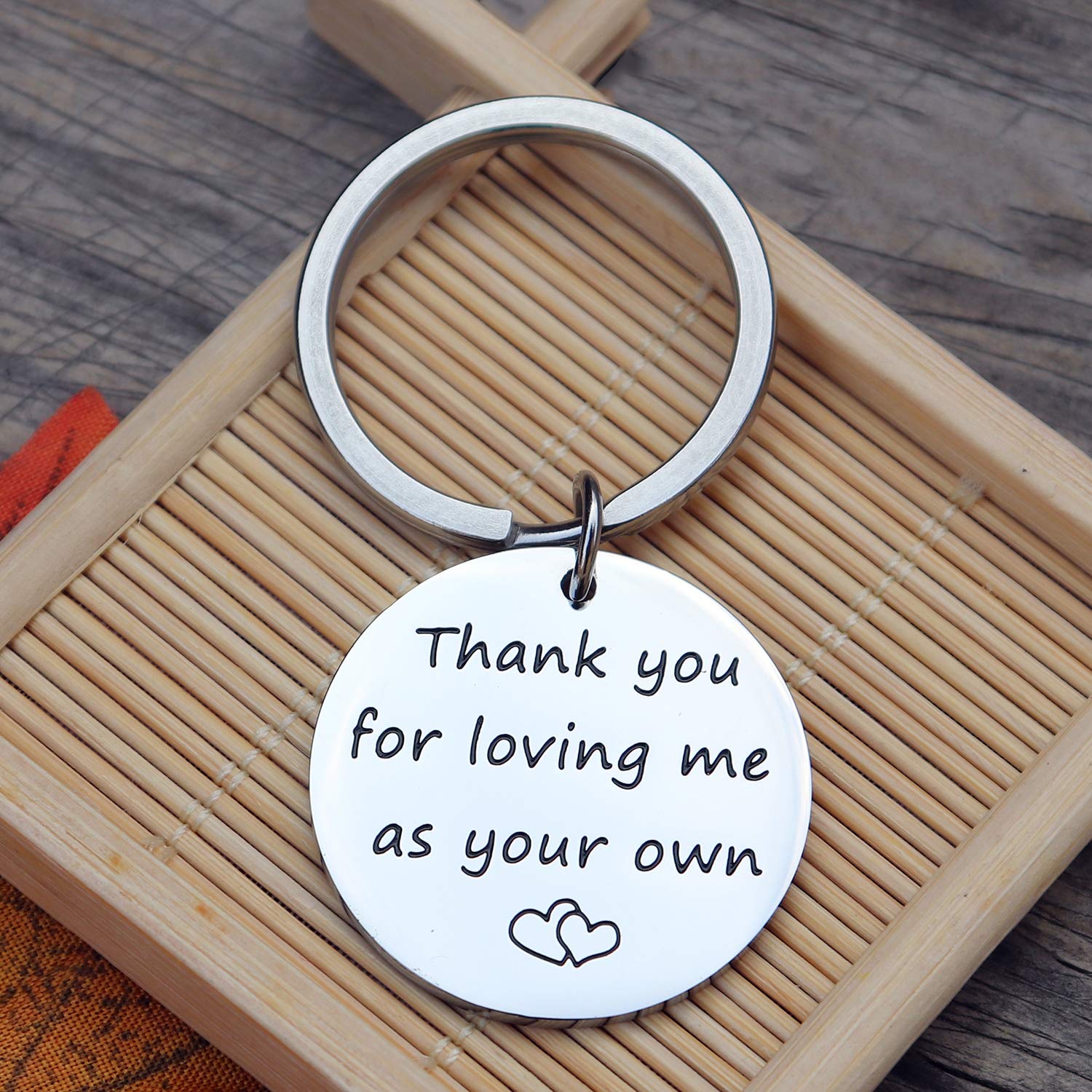 XGAKWD Step Mom Mother Gift, Thank You for Loving Me as Your Own, Mom in Law Gifts Idea for Mothers Day from Husband Daughter Son Kids