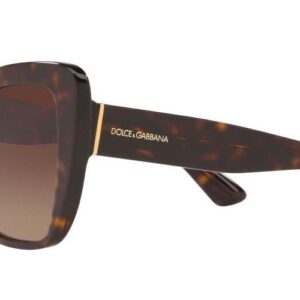 Dolce & Gabbana DG 4348 502/13 Havana Plastic Butterfly Sunglasses Brown Gradient Lens