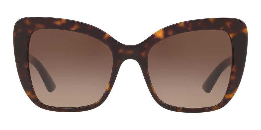 Dolce & Gabbana DG 4348 502/13 Havana Plastic Butterfly Sunglasses Brown Gradient Lens