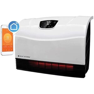 heat storm hs-1500-phx-wifi infrared heater, wifi wall mounted