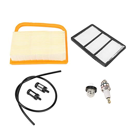 Air Filters Set for TS410 TS420 Concrete Cutoff Chop Saw Parts Replace Kit with Air Filter Fuel Filter Line Fuel Filter and Primer Bulb Auxiliary Filter Spark Plug Service Kit