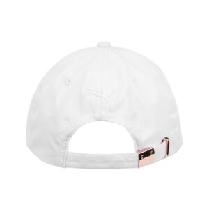 PUMA womens Evercat Opal Adjustable Baseball Cap, White/Gold, One Size US