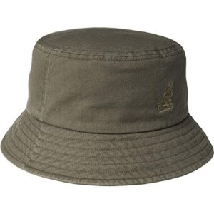 Kangol Washed Bucket Hat for Women and Men, X-Large, Smog