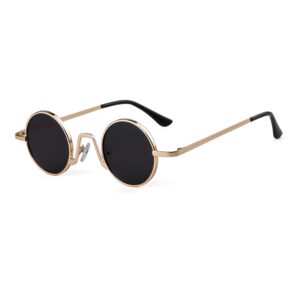 sorvino retro small round sunglasses for men women vintage style metal frame