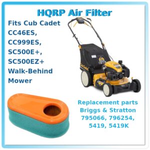 HQRP Filter Cartridge & Pre-Cleaner Compatible with Cub Cadet CC46ES, CC999ES, SC500E+, SC500EZ+ Walk-Behind Mower