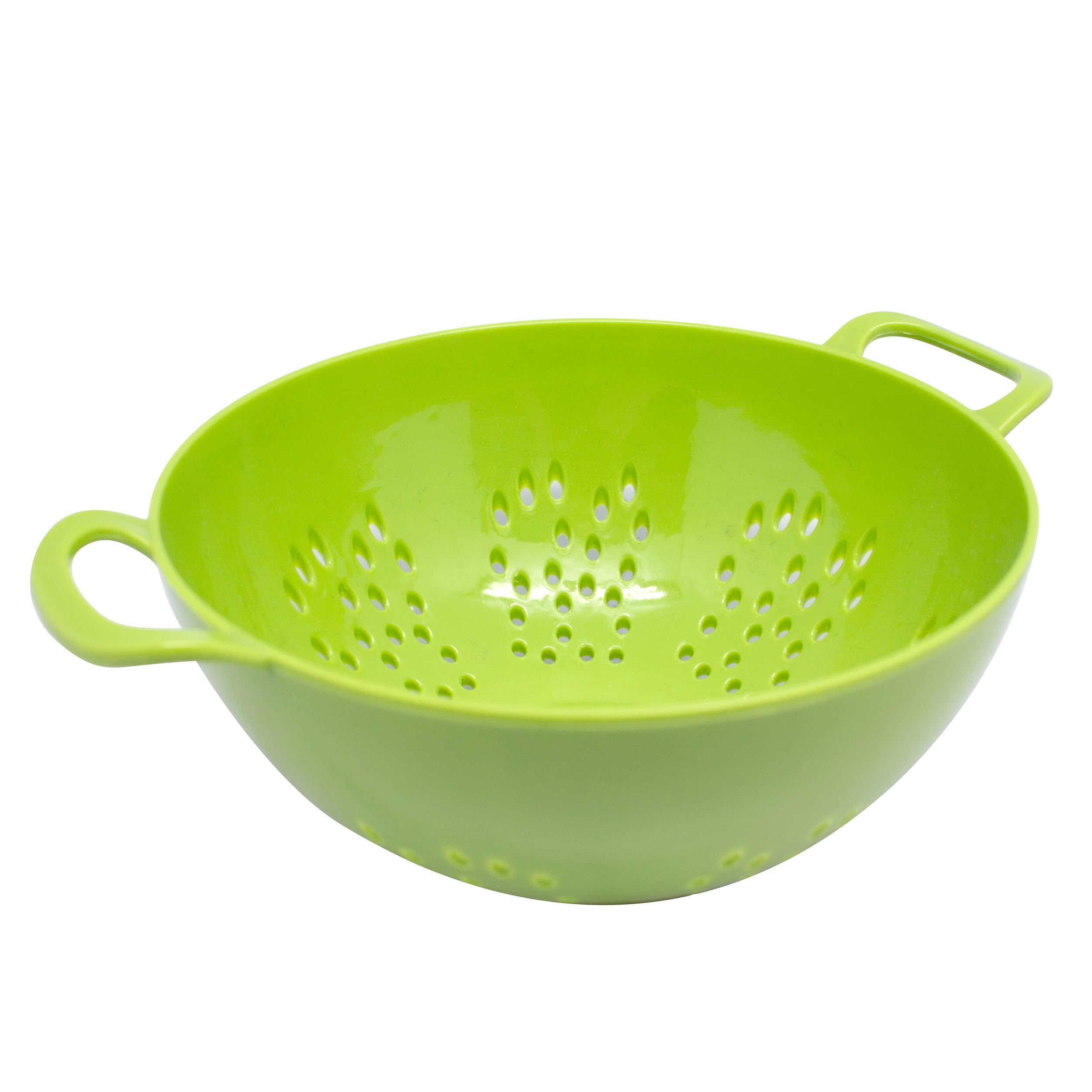 Jacent Plastic Colander with Double Handles, Strainer for Fruits, Vegetables, Pasta: 6 inch, BPA Free Plastic, Dishwasher Safe