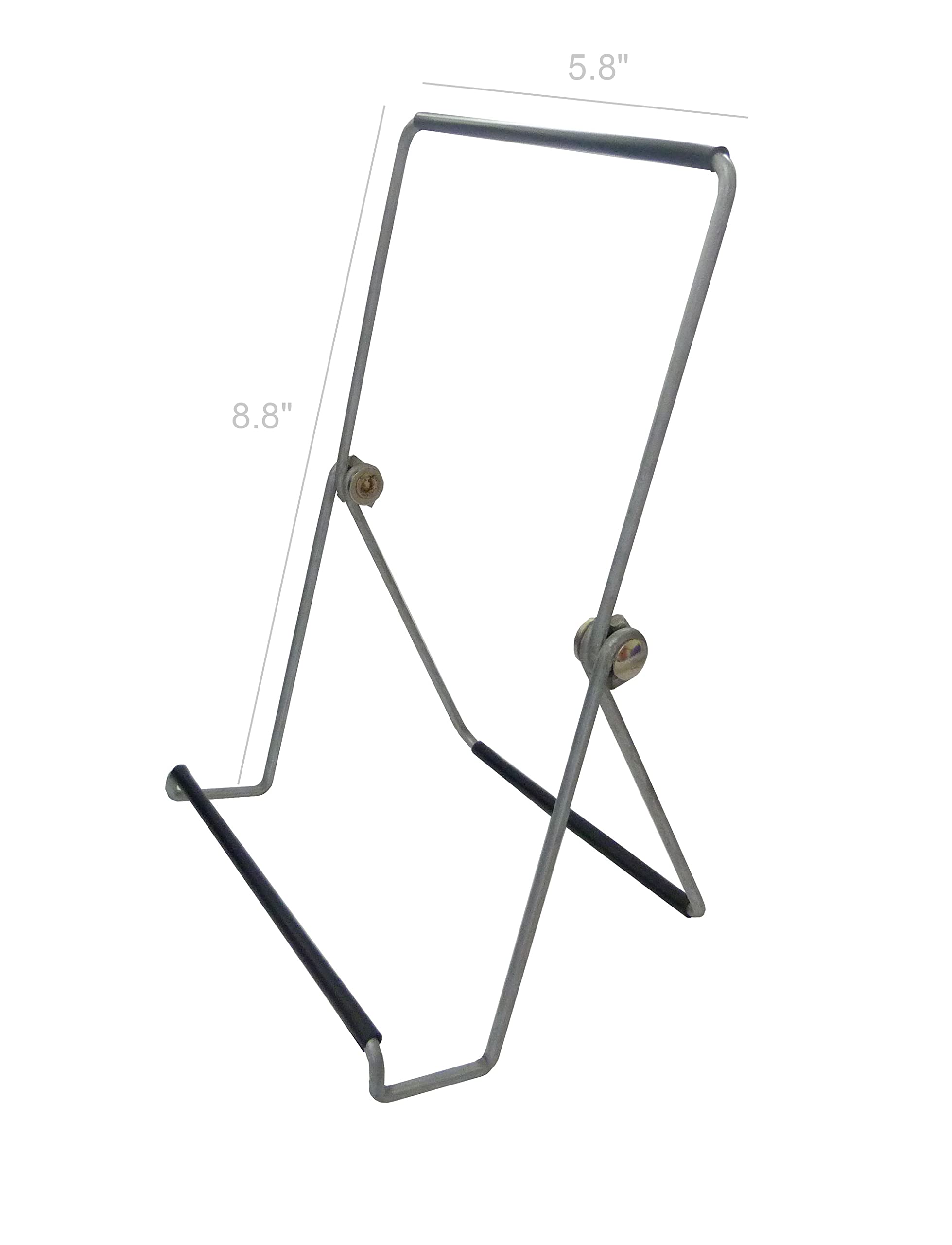 FixtureDisplays® Unit of 4 Wire Easel for Table Top with 1.2-inch Lip, Wide Base, 5-5/8 x 8-3/4, Foldable Design, for Books, Trophy Plaques, CDs, Greeting Card Designs 19465 19465-4PK-One Rate