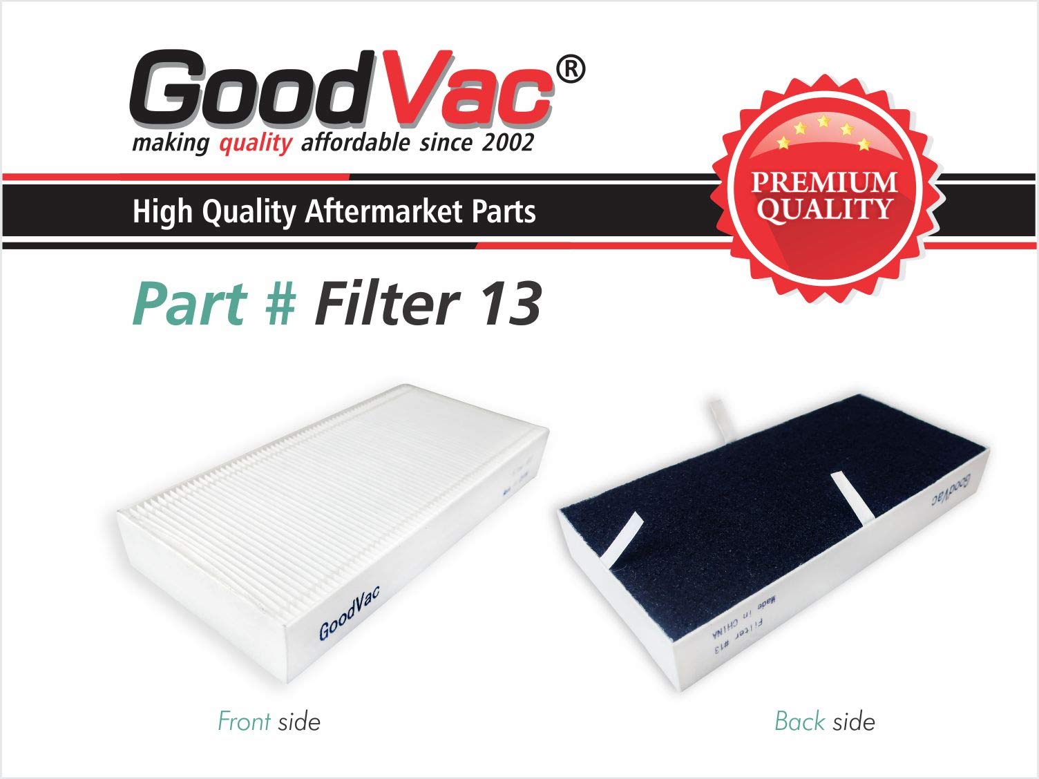 GoodVac HEPA Filter To Replace Honeywell Part HRF201B, Filter U and to fit HHT270 HHT290 HEPA Clean Air Purifiers (4)