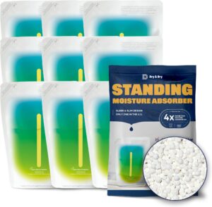 dry & dry [9 packs standing moisture absorbers to control excess moisture for basement, closets, bathrooms, laundry rooms - moisture absorbers moisture absorber