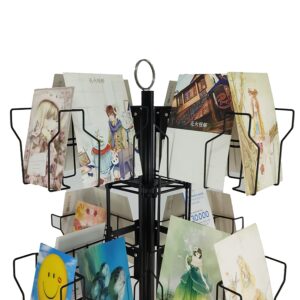 FixtureDisplays® 5x7" Vertical Greeting Card Display Spinning Greeting Holiday Card Rack Floor Stand, Pocket Size: 5.3"Wide X 10"High,72 Pockets 20X20X70" 19345-NF