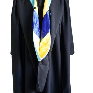 GRADWYSE Education Master Hood Graduation Master Degree Hood, Various College Colors Available Light Blue (Gold/Blue)