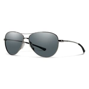 smith langley sunglasses dark ruthenium/polarized gray