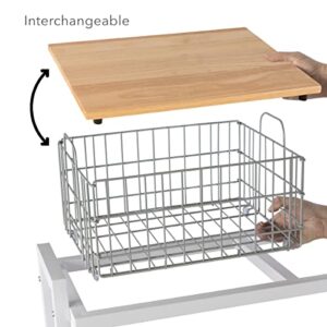 Atlantic Cart System Removable Shelf - Tiered Cart System Shelf PN23308048 in Butcher Block Wood