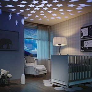 BabyAir Totally Silent, Small, Maintenance Free, Destroys 99,99% of Mold, Dustmite and Pet Allergens, Viruses, Bacteria, with Dimmable Star Light Ceiling Projection, No HEPA Needed.