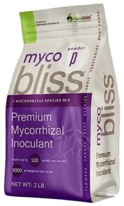 myco bliss powder (2lbs) - 5 strain mycorrhizal inoculant with 1,000 propagules per gram - highly concentrated mycorrhizae for plants, potting soil, indoor plants, outdoor plants, & houseplants