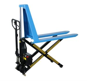 electric pallet lift scissor high lift pallet jack truck telescoping hydraulic forklift, 2200lbs capacity, 27" x 45", 31.5in raised height