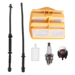 aisen tune up kit for husqvarna 544080803 544 08 08-03 445 445e 450 450e chainsaw air filter return fuel line primer bulb spark plug