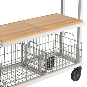 Atlantic Cart System Removable Shelf - Tiered Cart System Shelf PN23308048 in Butcher Block Wood