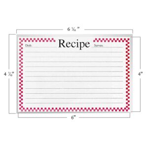 Vovoo 4x6 Recipe Cards Protectors,Recipe Card Sleeves,100 Count,Recipe Cards Covers