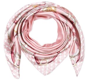 corciova 35 x 35 women silk hair scarf pale pink chains belts curly headband tie sleeping at night fashion bandana headscarf