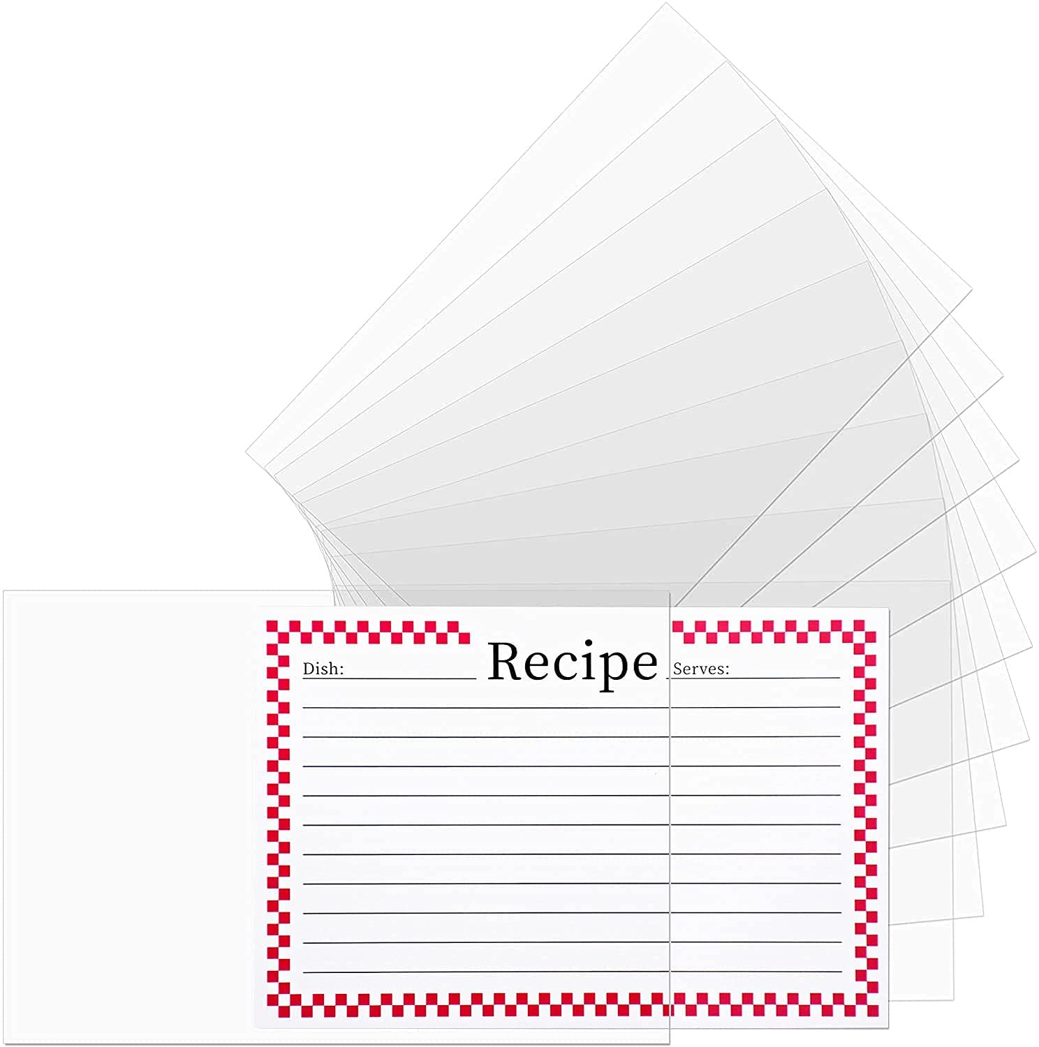 Vovoo 4x6 Recipe Cards Protectors,Recipe Card Sleeves,100 Count,Recipe Cards Covers